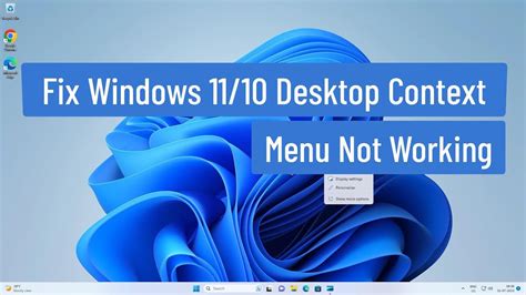 Fix Windows Desktop Context Menu Not Working Fix Right Click