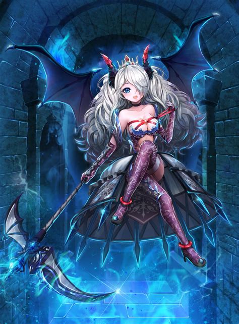 Wallpaper Illustration Long Hair Anime Girls Blue Eyes Wings