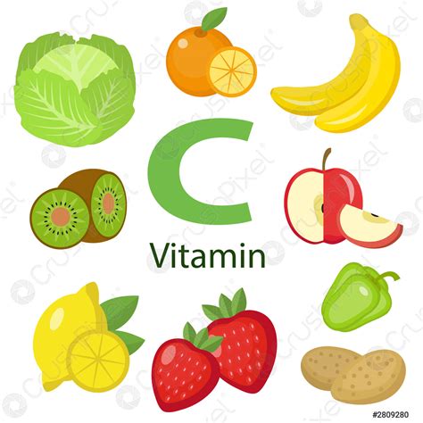 Vitaminas y minerales alimentos ilustración conjunto infográfico de