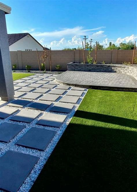 Decoração no jardim placas de concreto Kiblocos Concreto