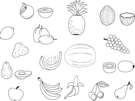 Frutas De Dibujos Animados Para Colorear Imprimir E Dibujar