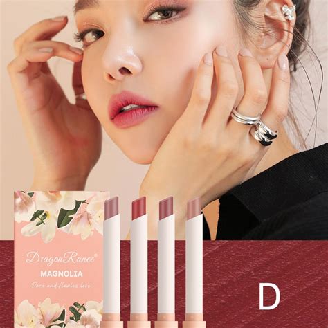 Juego de 4 lápices labiales mate color nude terciopelo natural tinte