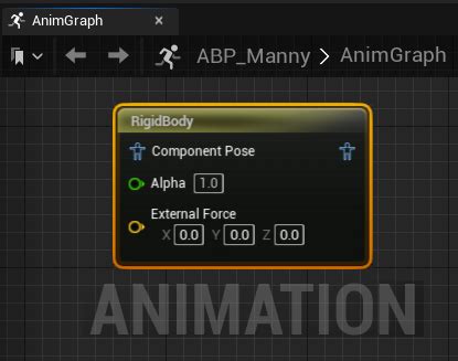 Animation Blueprint Rigid Body In Unreal Engine