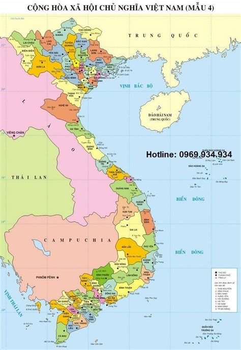 Bản đồ Việt Nam khổ lớn mẫu 4
