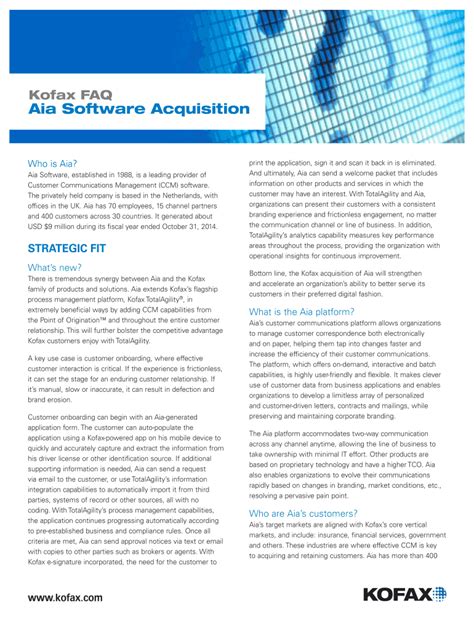 Fillable Online Kofax FAQ Fax Email Print PdfFiller
