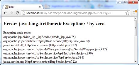 how to handle exceptions in jsp