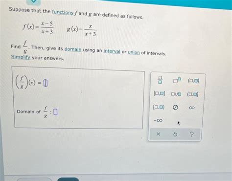 solved suppose that the functions f and g are defined as