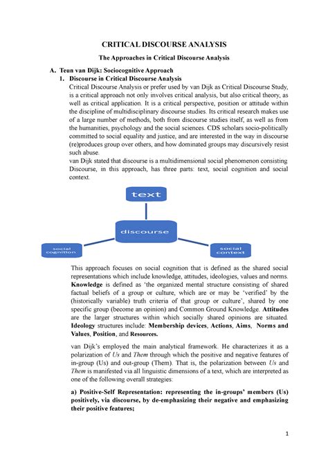 critical discourse analysis chapters critical discourse analysis the approaches in critical