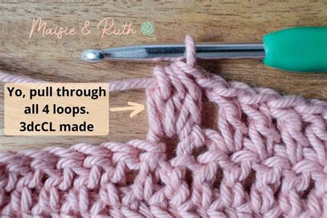 Crochet Cluster Stitch Step By Step Tutorial Maisie And Ruth