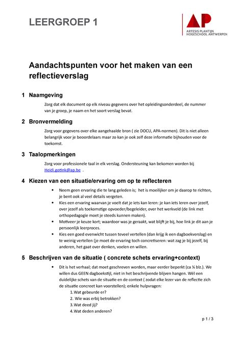 21 22 Aandachtspunten Bij Het Maken Van Een Reflectieverslag