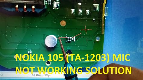 Nokia 105 TA 1203 Mic Not Working Solution Nokia 105 Mic Track Ways
