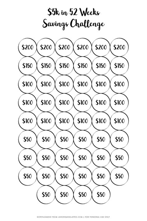 52 Week Money Challenge Printable 2024 45 OFF