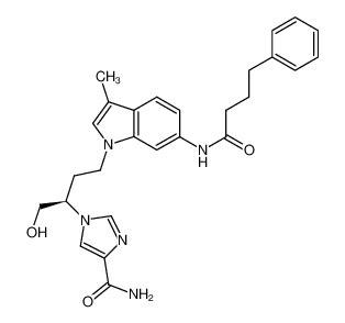1 R 1 Hidroxi 4 3 Metil 6 4 Fenilbutirilamino Indol 1 Il 2