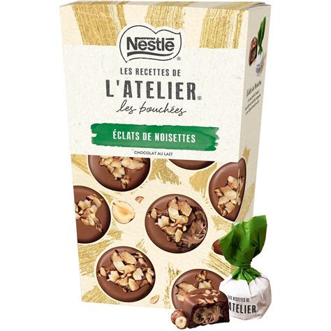 Les bouchées aux éclats de noisettes et chocolat au lait Nestlé Les