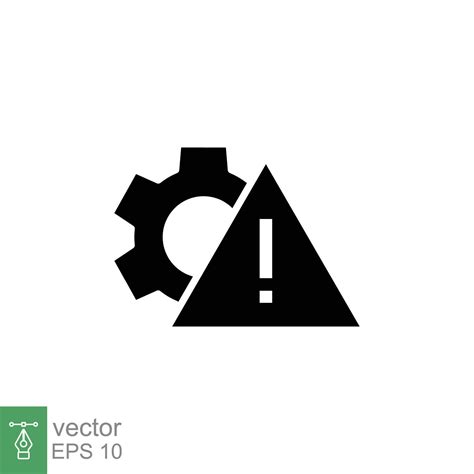 Falla Sistema Error Glifo Icono Sencillo S Lido Estilo Alerta