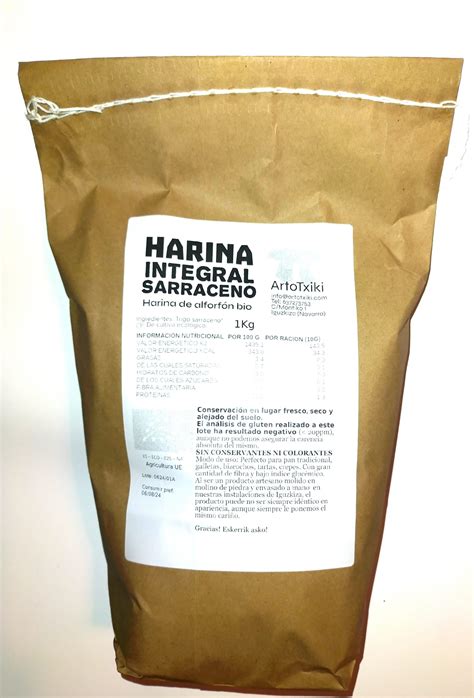 Harina Integral De Trigo Sarraceno Bio 1kg Artotxiki
