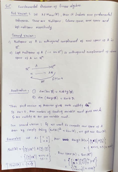 what are the two parts of the fundamental theorem of linear algebra wizedu