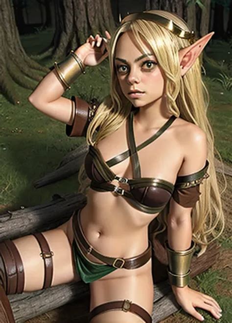Dopamine Girl Slave Pose 1 Blonde Elf Princess Mila Kunis Tied Up