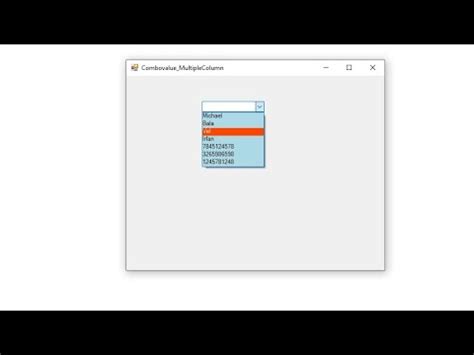 How To Bind ComboBox Values From Different Table And Columns VB Net