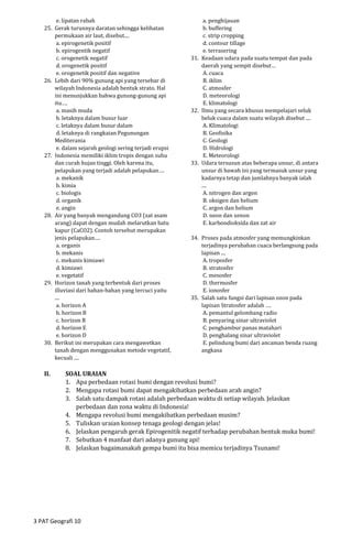 SOAL PAT GEOGRAFI 10 Docx