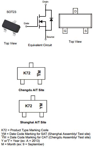 2N7002 Datasheet 60V N Ch MOSFET Transistor Pinout