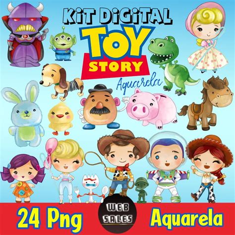 Kit Digital Toy Story Aquarela Elo7 Produtos Especiais