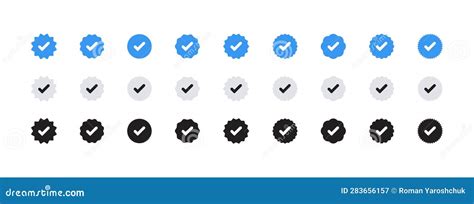Check Mark Icons Set Check Marks Symbol Collection Simple Check Mark