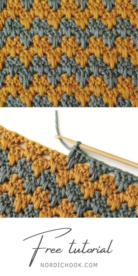 The Granny Spike Stitch Nordic Hook Free Crochet Stitch Tutorial Artofit