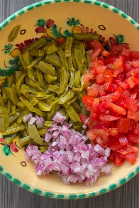 Mexican Nopales Salad Cactus Salad Cilantro Parsley
