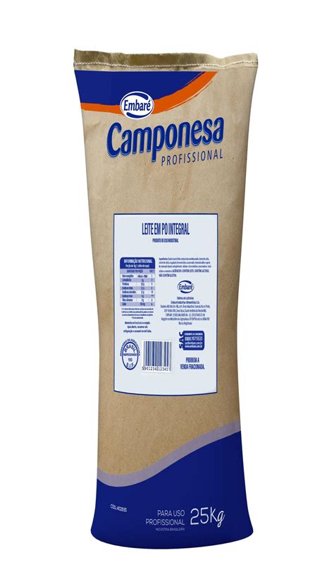 Leite em po integral camponesa 25 kg Ponto Minas Distribuição