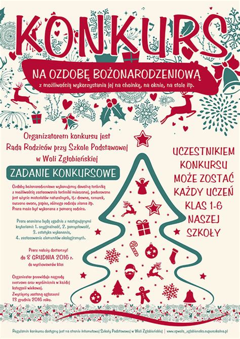 KONKURS NA OZDOBĘ BOŻONARODZENIOWĄ Szkoła Podstawowa w Woli Zgłobieńskiej
