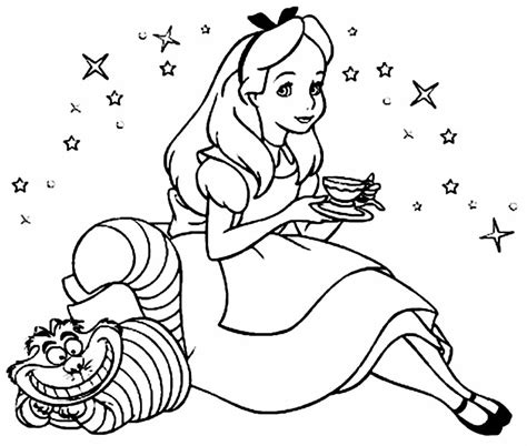 Desenhos de Alice no País das Maravilhas para colorir Pop Lembrancinhas