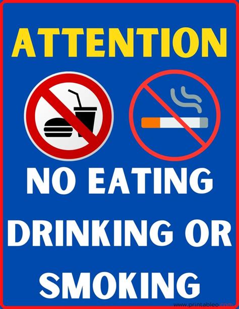No Food Or Drink Sign Printable Pdfs Printableo