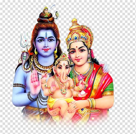 Hindu God Illustration Shiva Parvati Ganesha Devon Ke Dev Mahadev