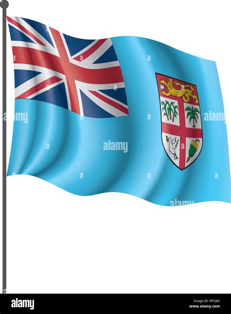 Fiji Flag Vector Illustration On A White Background Stock Vector Image