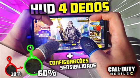 a HUD DE 4 DEDOS MAIS COMPLETA e FÁCIL no COD MOBILE MOVIMENTAÇÃO