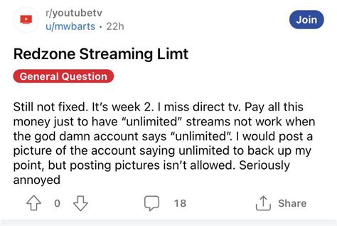 YouTube TV NFL Redzone Streaming Limit Errors Allegedly Known