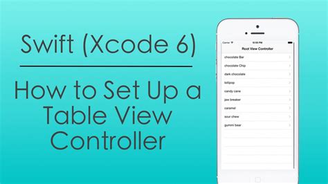 How To Set Up A Table View Controller With Swift In Xcode 6 YouTube