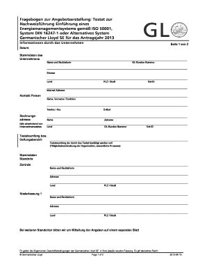 Ausfüllbar Online Fragebogen zur Zertifizierung von Managementsystemen