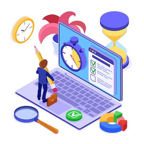 Planificación horario gestión del tiempo Vector Premium