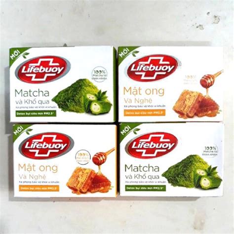 Xà Bông Cục Diệt Khuẩn Lifebuoy Matcha và Khổ Qua Mật Ong và Nghệ 90g