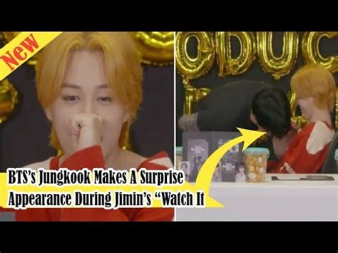 BTSs Jungkook Makes A Surprise Appearance During Jimins Watch It
