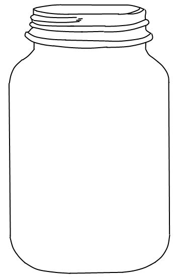 Printable Mason Jar Outline