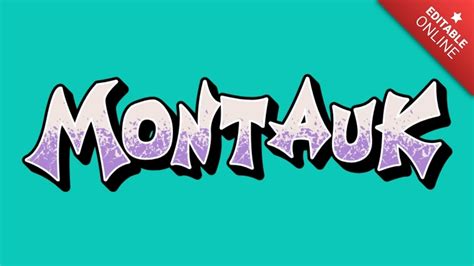 Montauk Skate Graffiti Font Text Effect Generator