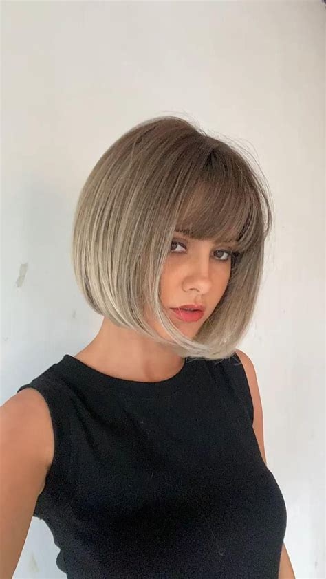 Ononly krótki Bobo peruka Ombre brązowy blond szary syntetyczne peruki