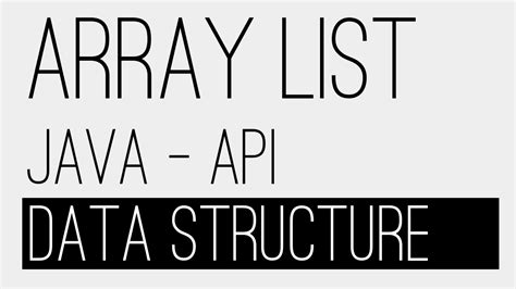 Array list Java API 사용법 Data Structure YouTube