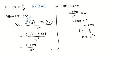 solved let f x ln x x 5 find the intervals of increase decrease of f enter your answer