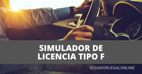 Simulador De Licencia Tipo F 2024 ANT