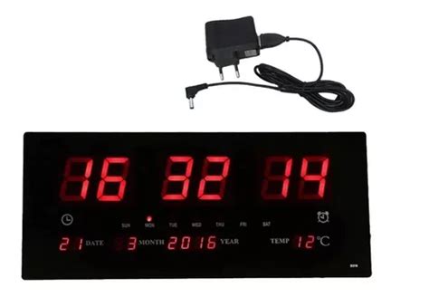 Reloj Digital Temperatura Inteligente De Pared 36cm X 15cm Cuotas Sin