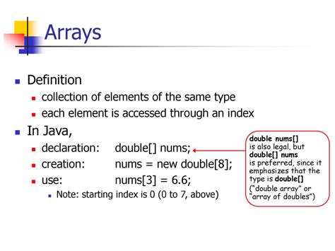arrays and array lists cs 21a ppt download
